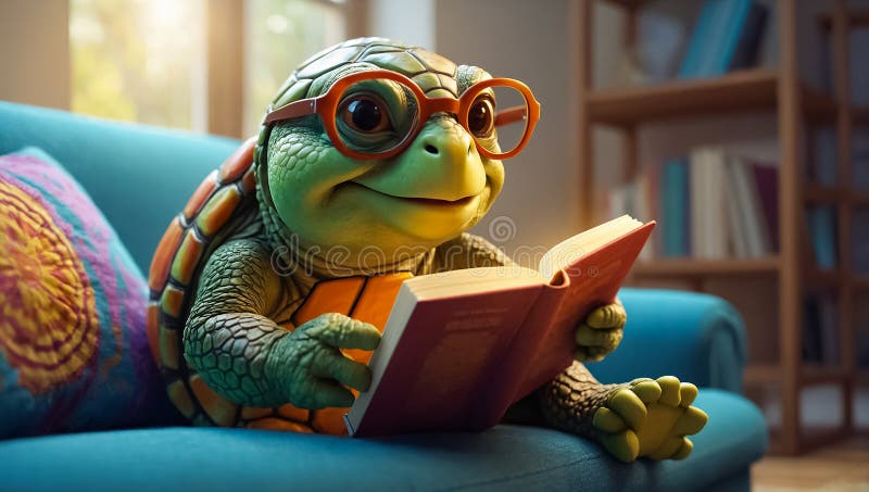 Reading Turtle Stock Illustrations – 334 Reading Turtle Stock ...