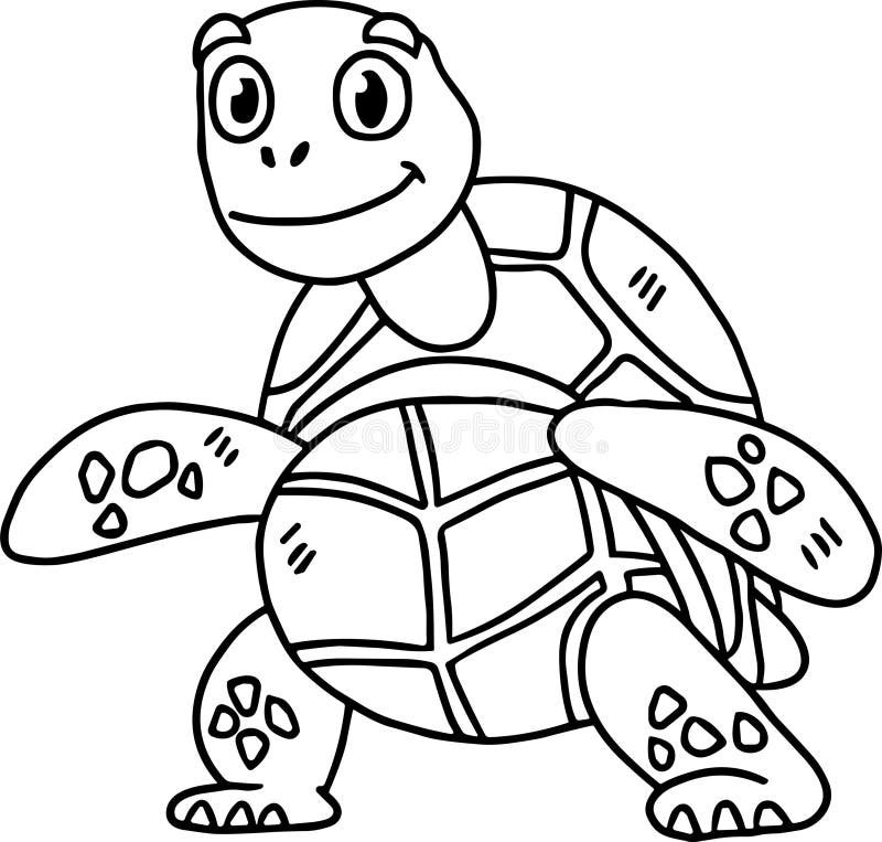 A Cute Turtle with a Smile on Its Face Stock Vector - Illustration of ...