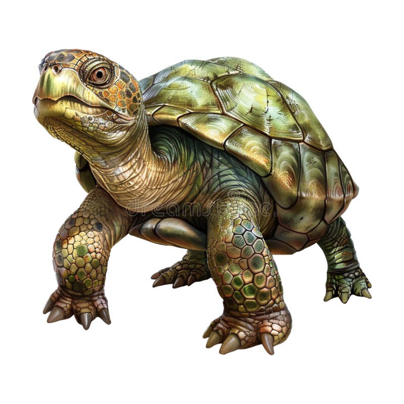 Cute Turtle on Transparent Background - Ai Generated Stock Illustration ...