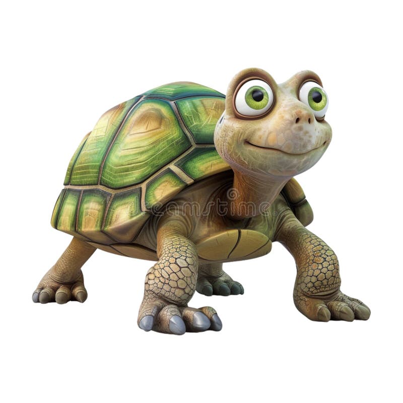 Cute Turtle on Transparent Background - Ai Generated Stock Illustration - Illustration of ...