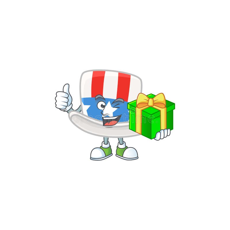 Cute Uncle Sam Costume Cartoon Emoticon Faces Vector Illustration Stock ...