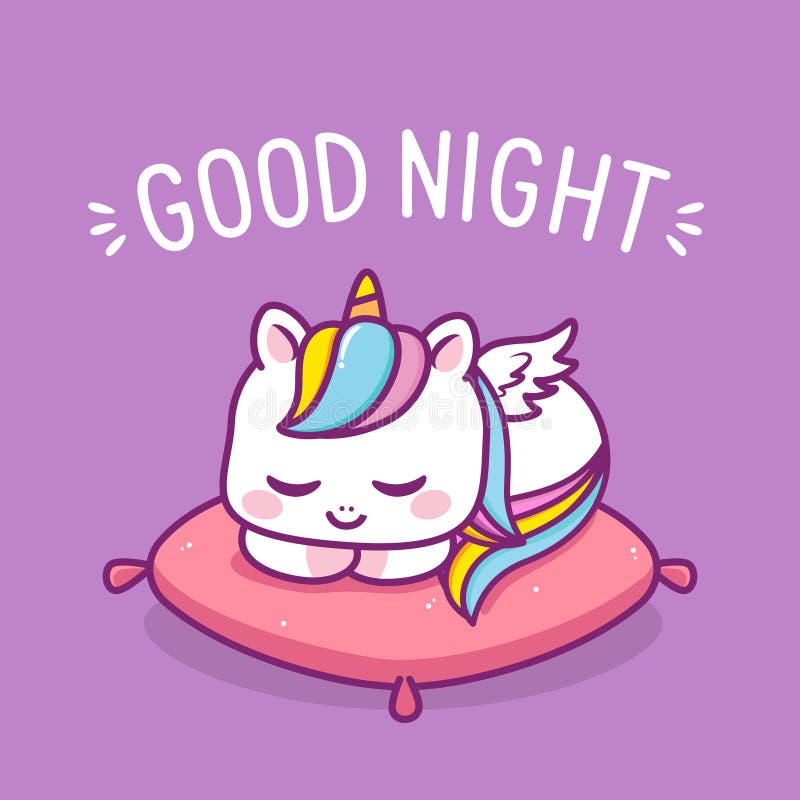 Cute Unicorn Pillow Stock Illustrations – 325 Cute Unicorn Pillow Stock ...