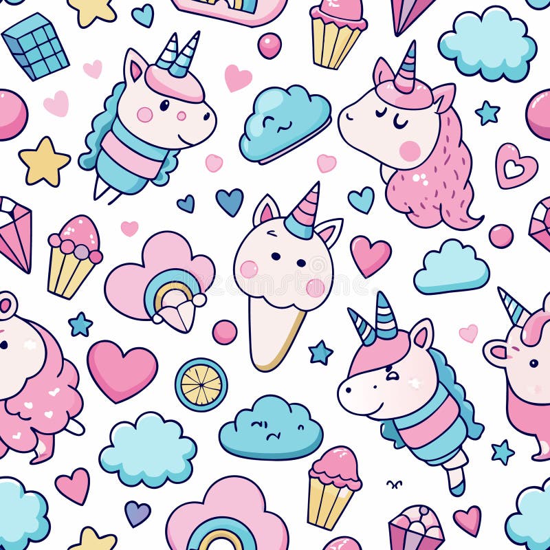 Sweets pattern stock illustration. Illustration of graphic - 71684591