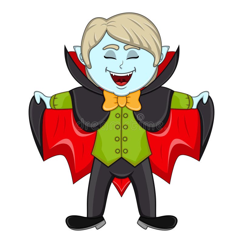 Cute Vampire Cartoon with Smile Stock Vector - Illustration of anger ...