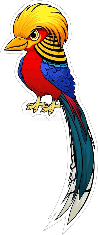 Cute Pheasant Cartoon Vector Illustration Motif Set. Hand Drawn ...