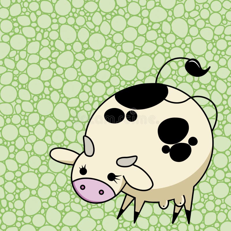 Cartoon Cute Cow Say Moo, Drawing for Kids.Vector Illustration. Stock ...