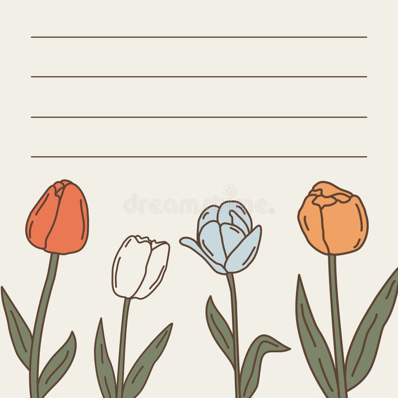 Cute Vector Frame Card Template for Notes Greeting and Invitations with ...