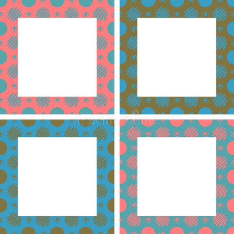 Cute Vector Frames Set. Vintage Frames Set Stock Vector - Illustration ...