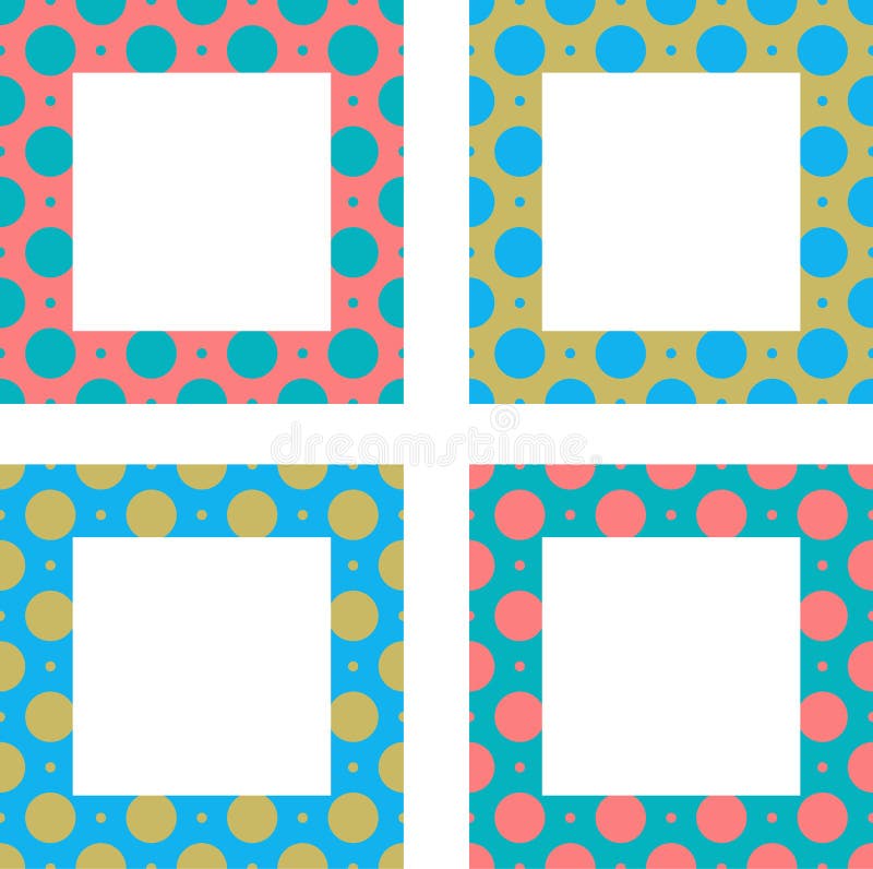 Cute Vector Frames Set. Vintage Frames Set Stock Vector - Illustration ...