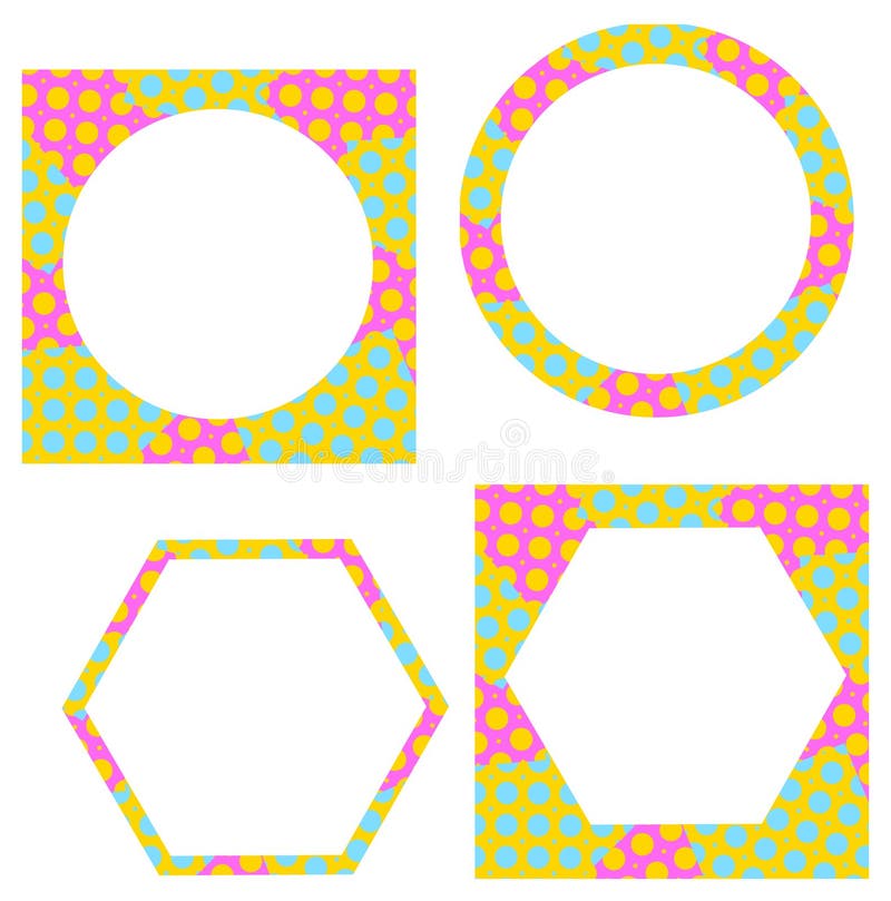 Cute Vector Frames Set. Vintage Frames Set Stock Vector - Illustration ...