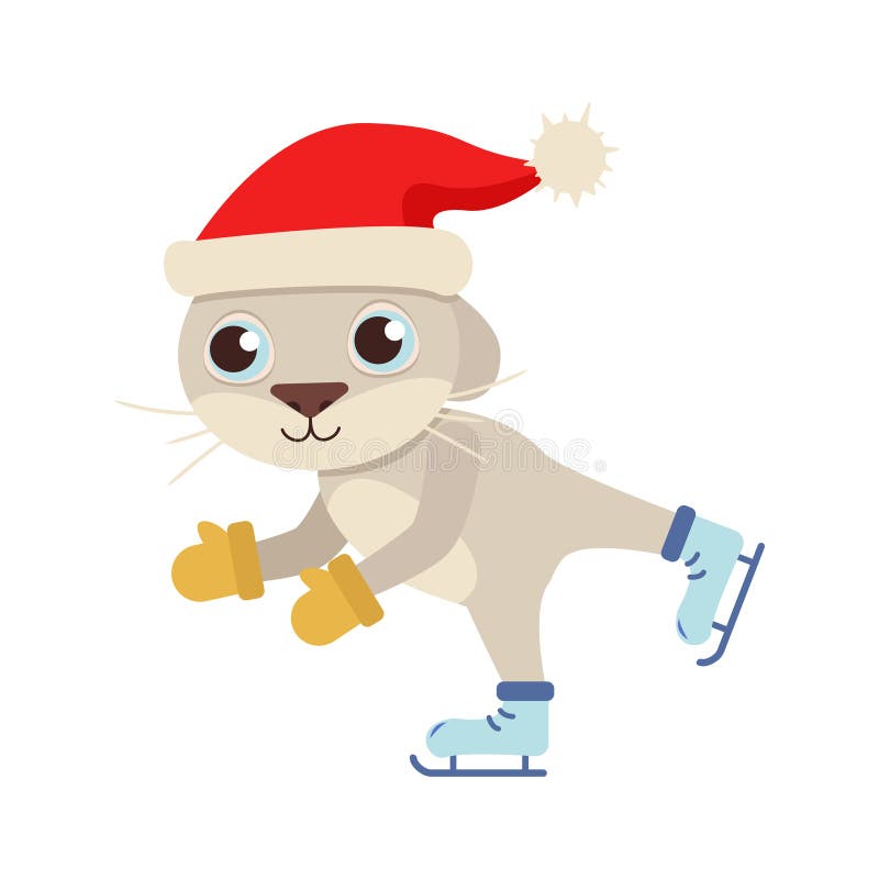 Cute Animals Ice Skating Stock Illustrations – 175 Cute Animals Ice ...