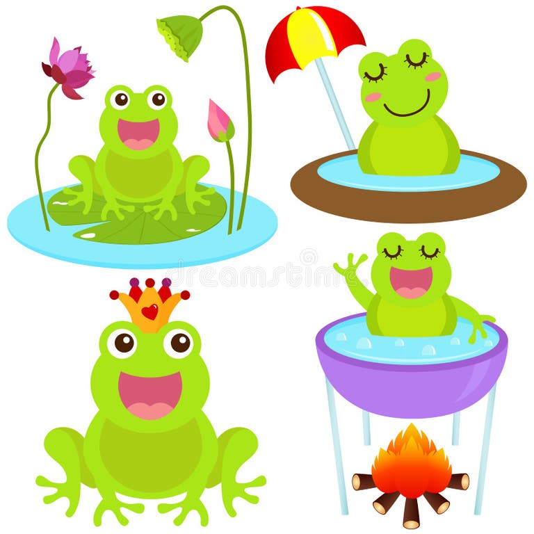 Cartoon Frog Pool Vector Stock Illustrations – 465 Cartoon Frog Pool ...