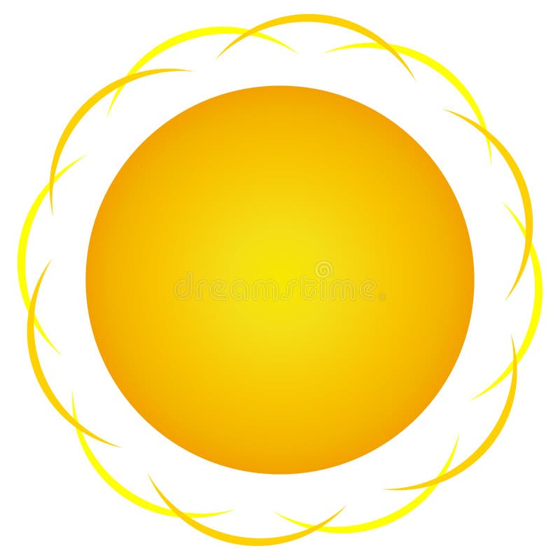 Bright Summer Sun Icon stock illustration. Illustration of patterned ...