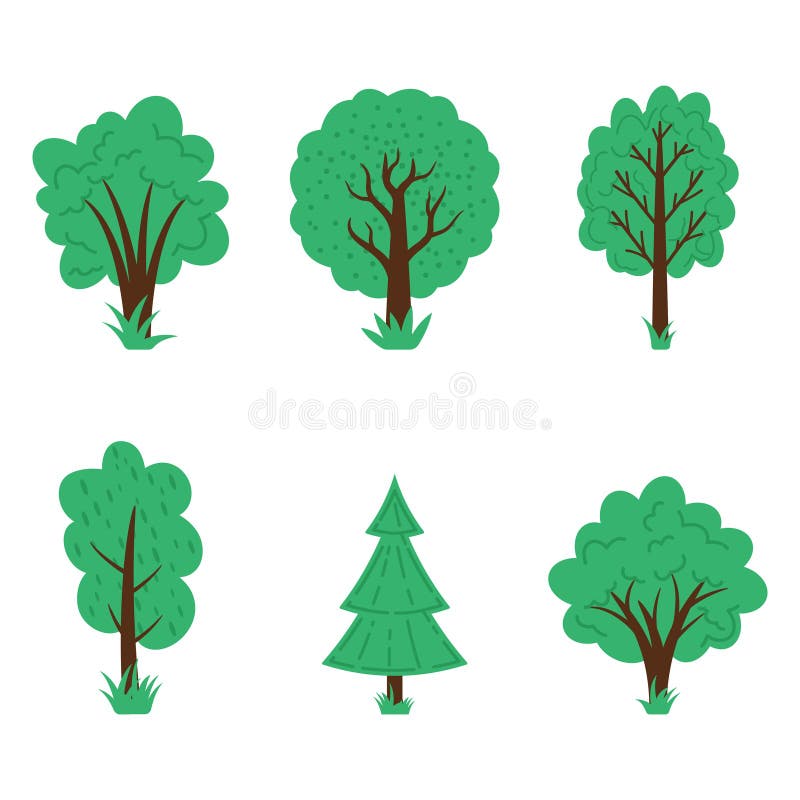 Cute Vector Illustration of Forest Elements Stock Vector - Illustration ... Cute Vector Illustration of Forest Elements Stock Vector - Illustration ...