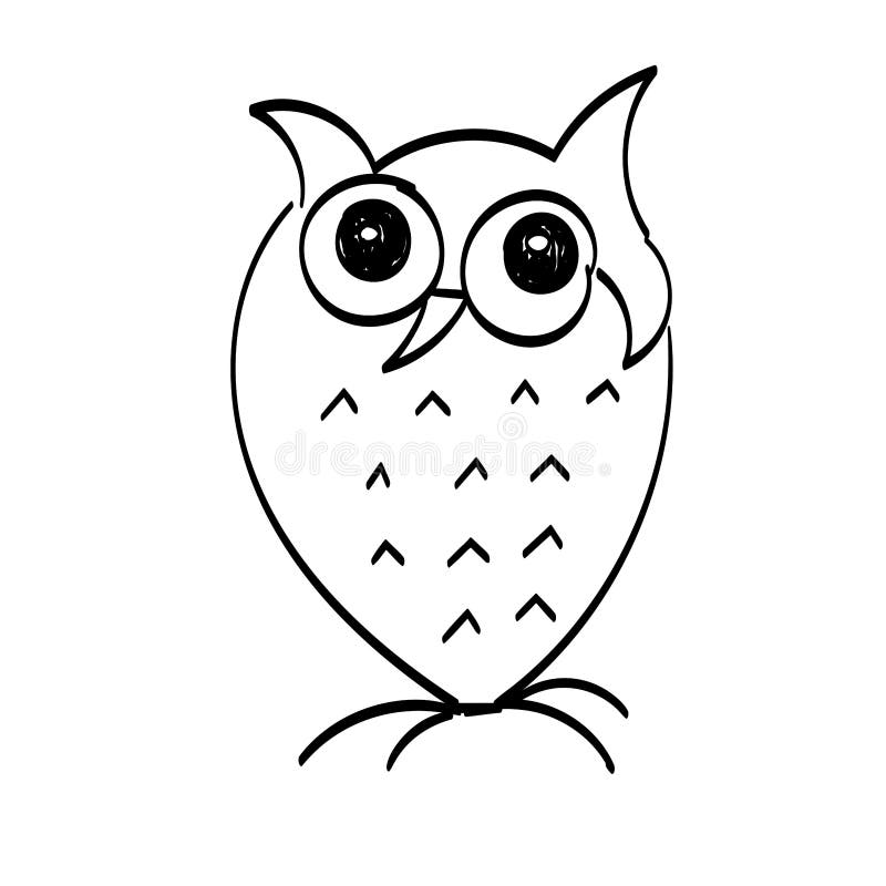 Cute Vector Owl Character Design Stock Illustration - Illustration of ...