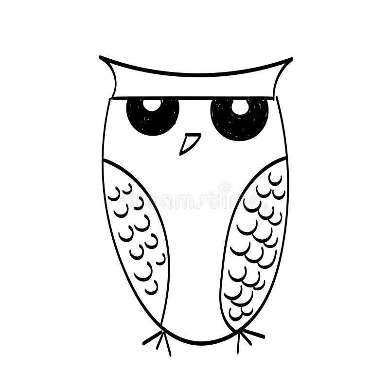 Cute Vector Owl Character Design Stock Illustration - Illustration of ...