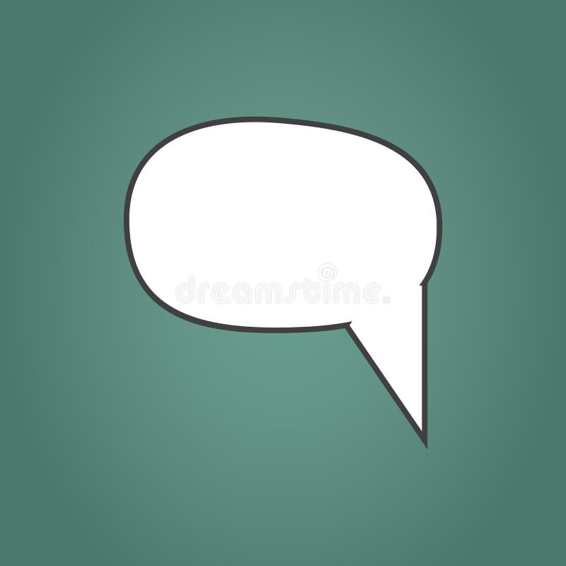 Cute Vector Speech Bubble Isolated Outline Illustration Stock Vector ...