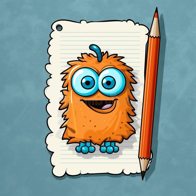 Cute Vector Sticker Design with Lined Paper for Writing. Generative AI ...