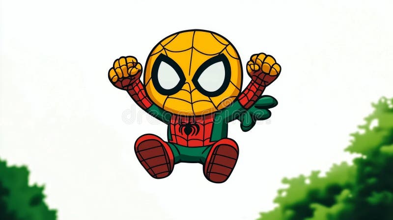 Mini Superhero in Action stock illustration. Illustration of small ...