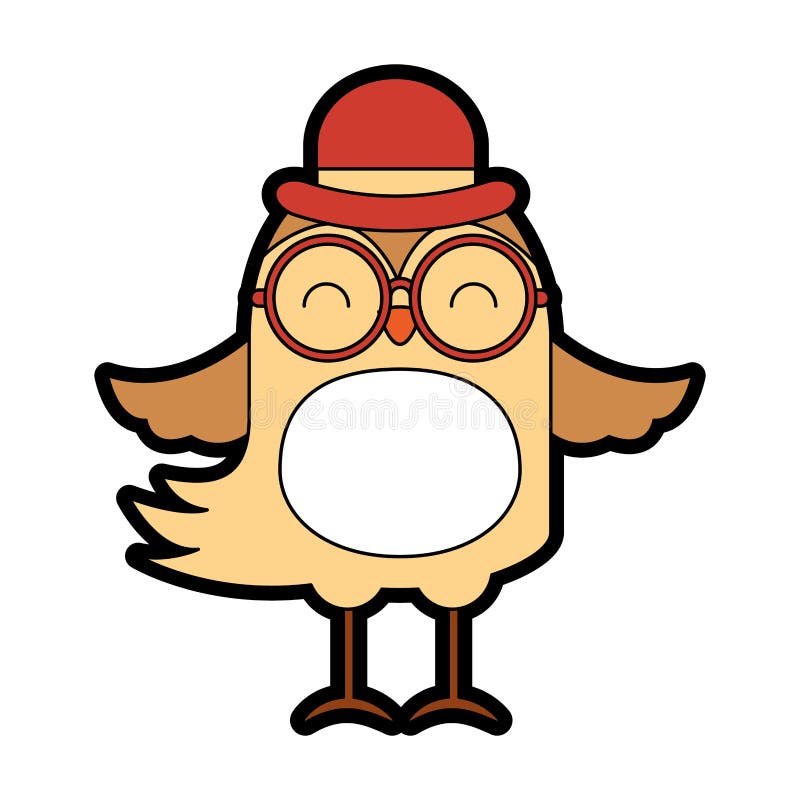 Cute vintage bird cartoon stock vector. Illustration of symbol - 93411153