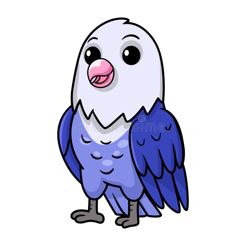 Cute Violet Love Bird Cartoon Stock Vector - Illustration of ...