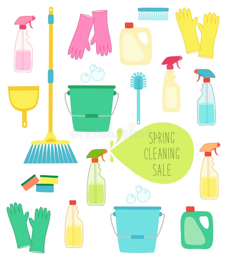 Cleaning Supplies Background Stock Illustrations – 3,324 Cleaning ...