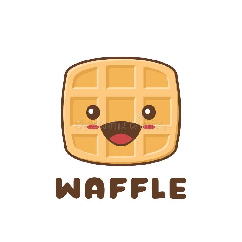 Cute Waffles. Vector Cartoon Illustration Stock Vector - Illustration ...