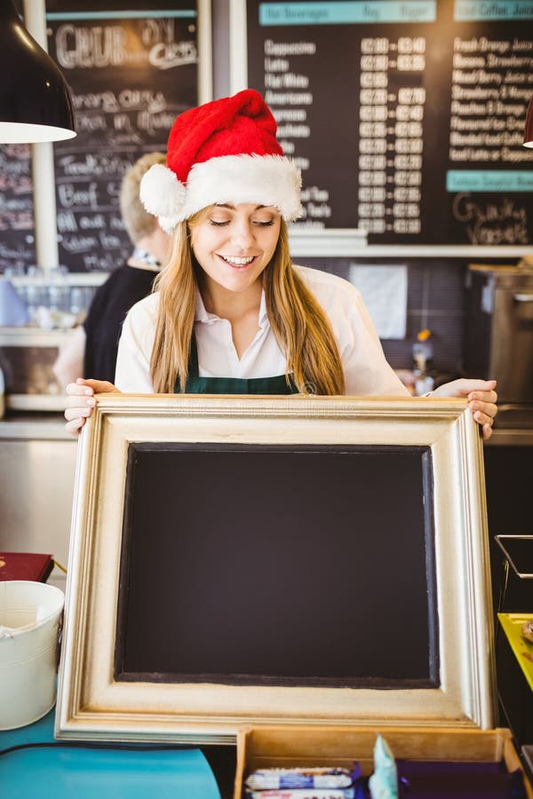 Cute Waitress Being at Her First Working Day and Waiting for Visitors ...