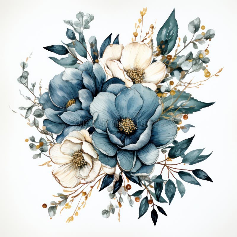 Cute Watercolor Wedding Border Isolated Stock Photo - Image of spring ...