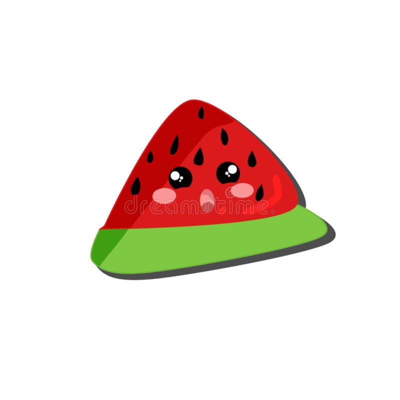 Cute Watermelon Character Vektor Stock Illustration - Illustration of ...