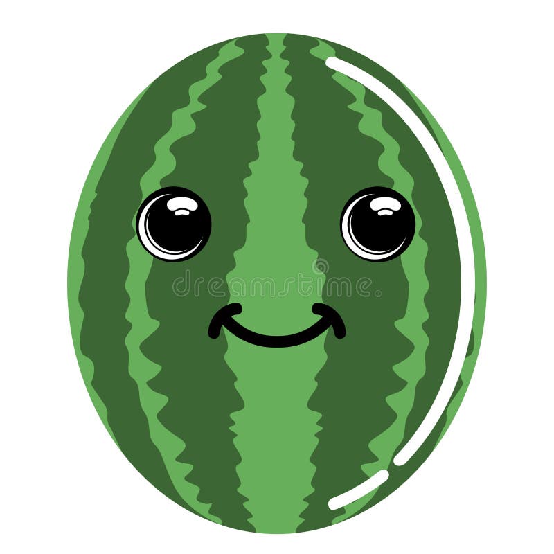 Cute watermelon emoticon stock vector. Illustration of happy - 117593111