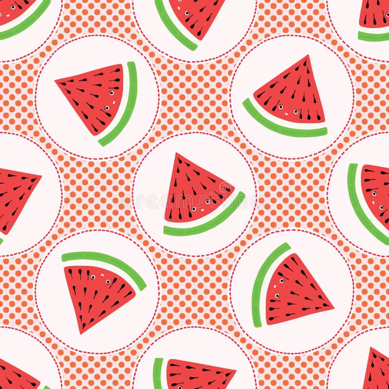 Watermelon Repeating Background Stock Illustration - Illustration of ...
