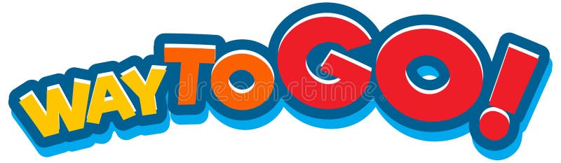 Cute Way To Go Font Cartoon Text Stock Vector - Illustration of ...