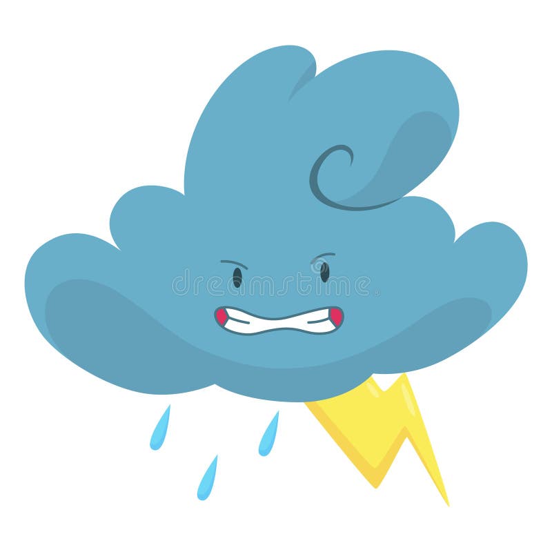 Cute Weather Icon. Emotional Weather Forecast Stock Vector ...