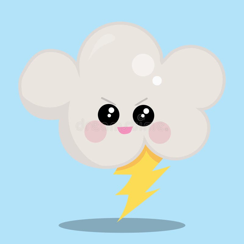 CUTE WEATHER LIGHTNING 08 stock vector. Illustration of cartoon - 198985546