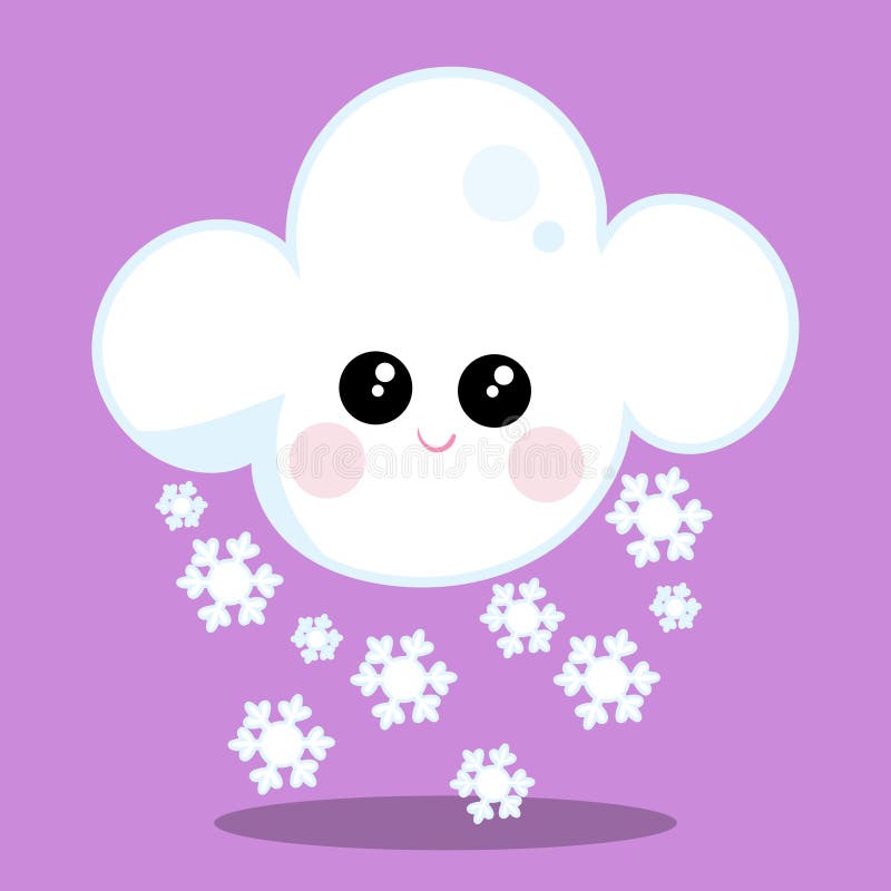 CUTE WEATHER SNOWY 04 stock vector. Illustration of cartoon - 198985553