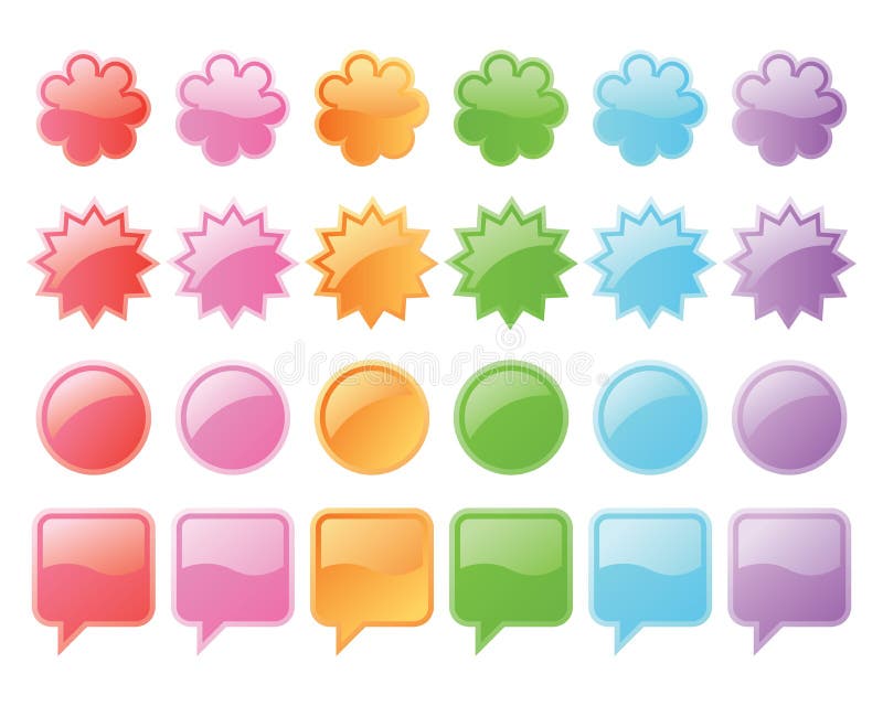 Cute Web Badges stock vector. Illustration of aqua, badges - 9364225