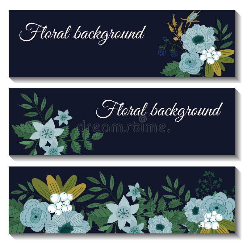 Cute Web Banners Design Template Stock Vector - Illustration of ...