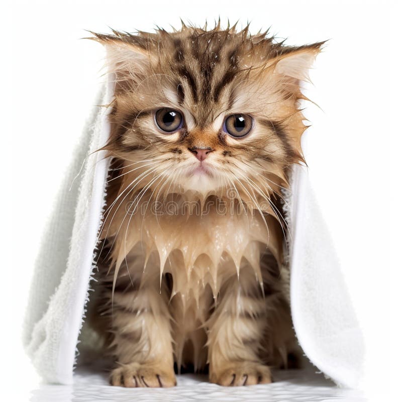 Bathing Kitten Stock Illustrations – 487 Bathing Kitten Stock ...