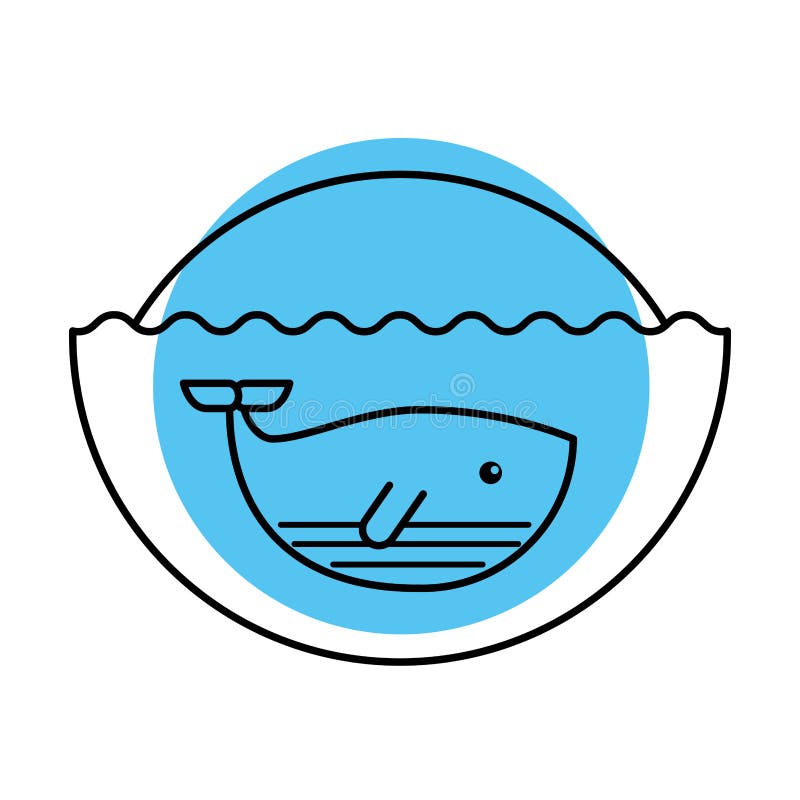 Cute whale isolated icon stock vector. Illustration of happy - 94898357