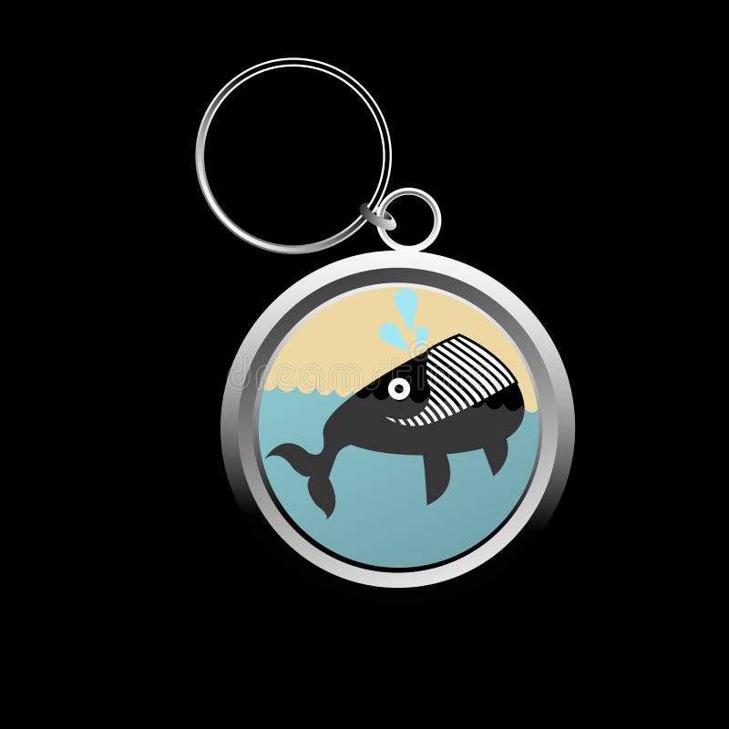 Cute whale key-chain stock illustration. Illustration of home - 23003998