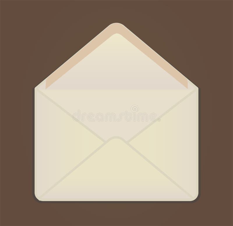 Cute White Sealed Envelope with Heart Stamp and Drawing on Brown ...