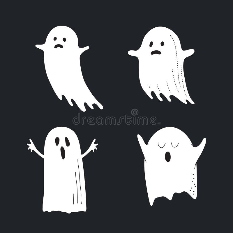 Black White Ghost Stock Illustrations – 58,811 Black White Ghost Stock ...