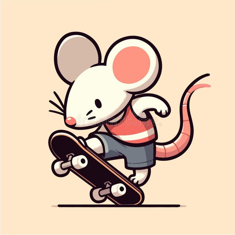 Cute white mouse cartoon stock illustration. Illustration of character ...