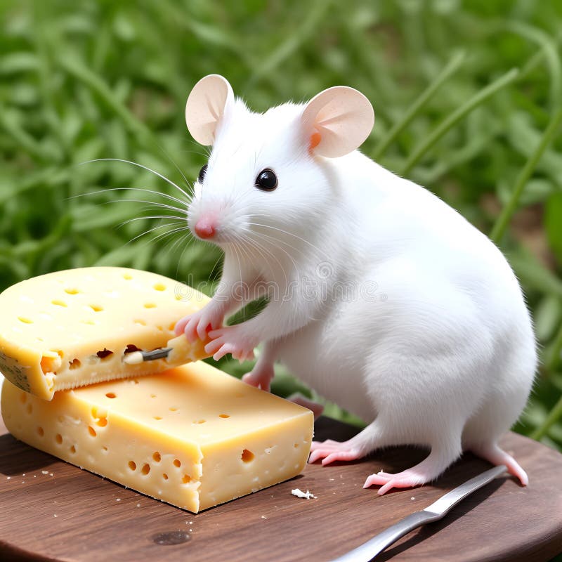 Cute white mouse stock illustration. Illustration of squirrel - 276279426