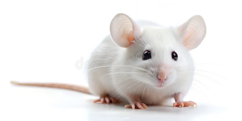 Cute White Mouse Isolated on White Background AI-Generated Content ...