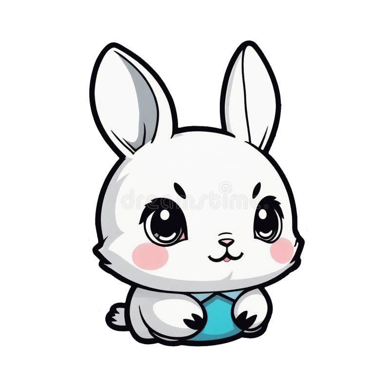 White Rabbit Graphics with Easter Eggs Stock Illustration ...