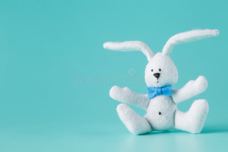 Cute white rabbit toy stock image. Image of plush, stuffed - 64017169