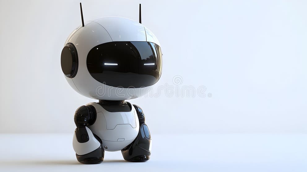 Cute AI Robot stock photo. Image of endearing, animation - 369464064