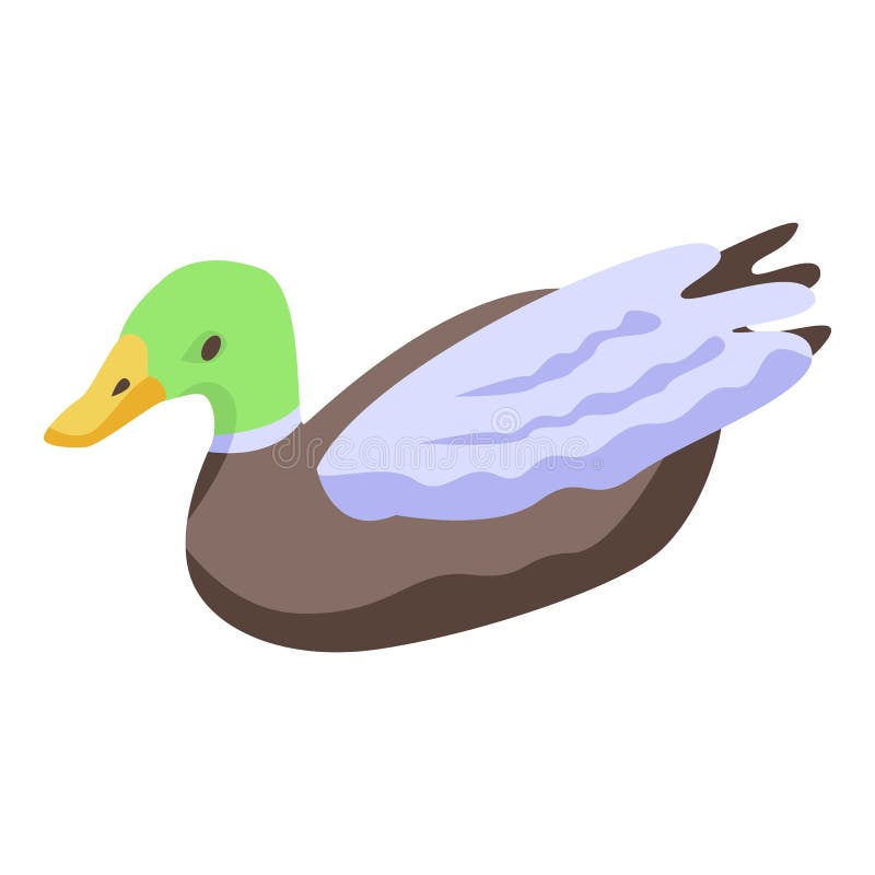 Duck icon, flat style stock vector. Illustration of bubble - 82774310